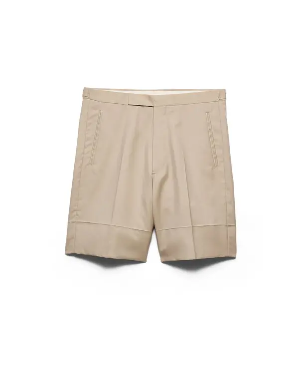 Prada Cotton Bermudas - Neutral