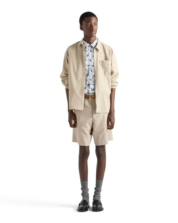 Prada Cotton Bermudas - Neutral
