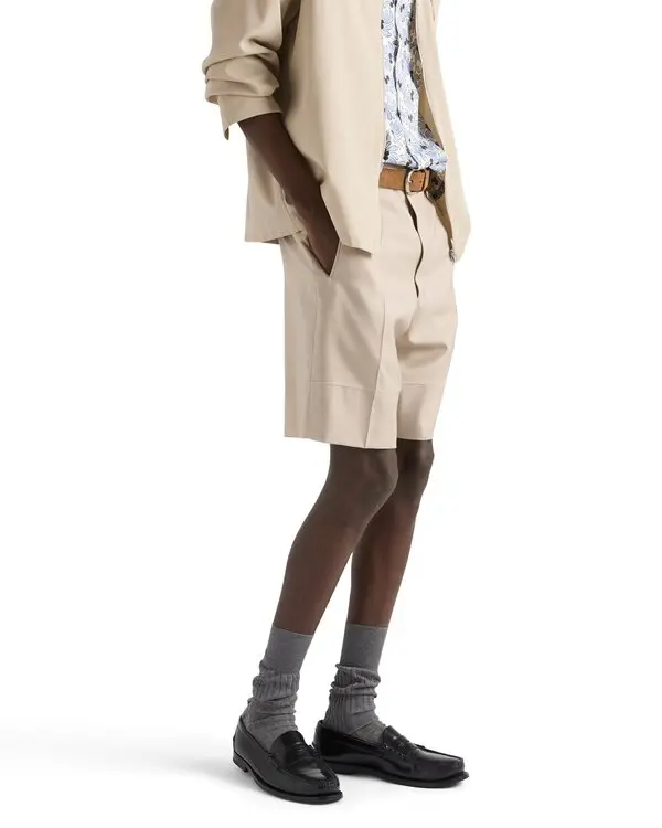 Prada Cotton Bermudas - Neutral