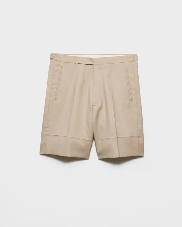 Prada Cotton Bermudas - Sand Beige