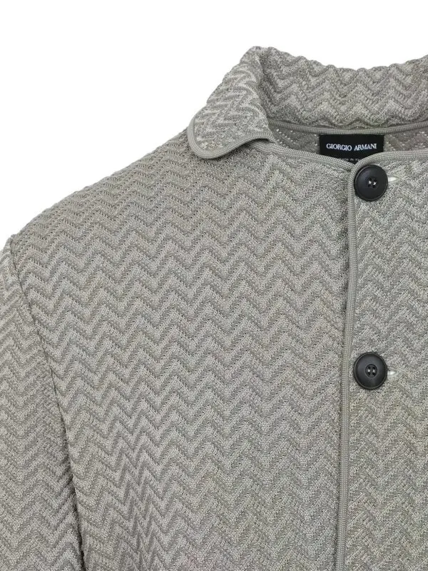 Giorgio Armani Buttoned Textured Jacket