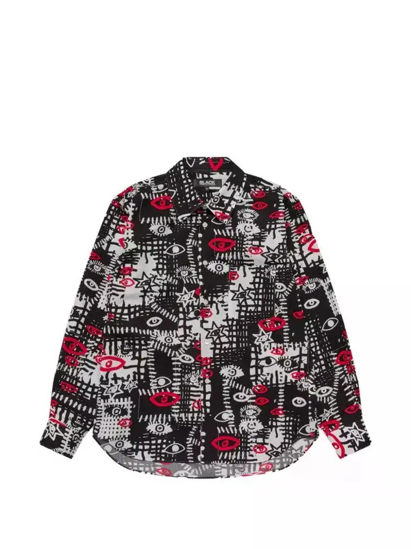 Comme Des Garçons Graphic-print Shirt - Black