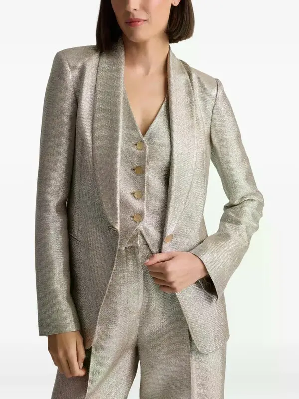 St. John Lame Suiting Blazer