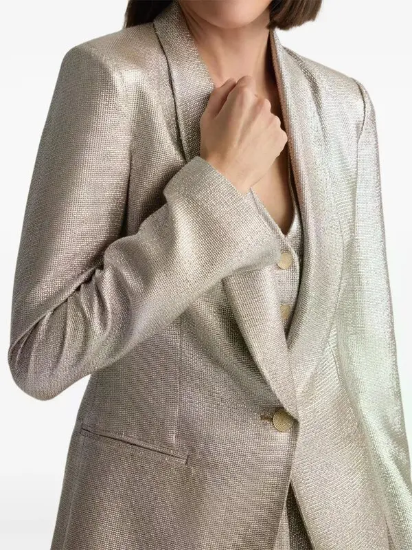 St. John Lame Suiting Blazer