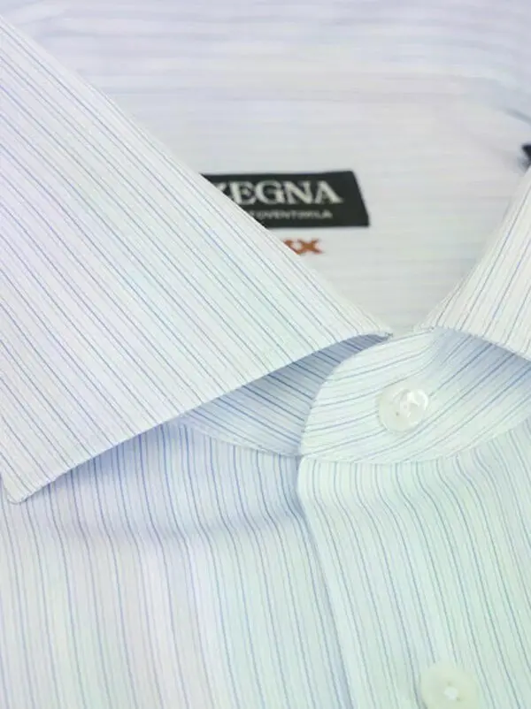 Zegna Striped Dress Shirt - White