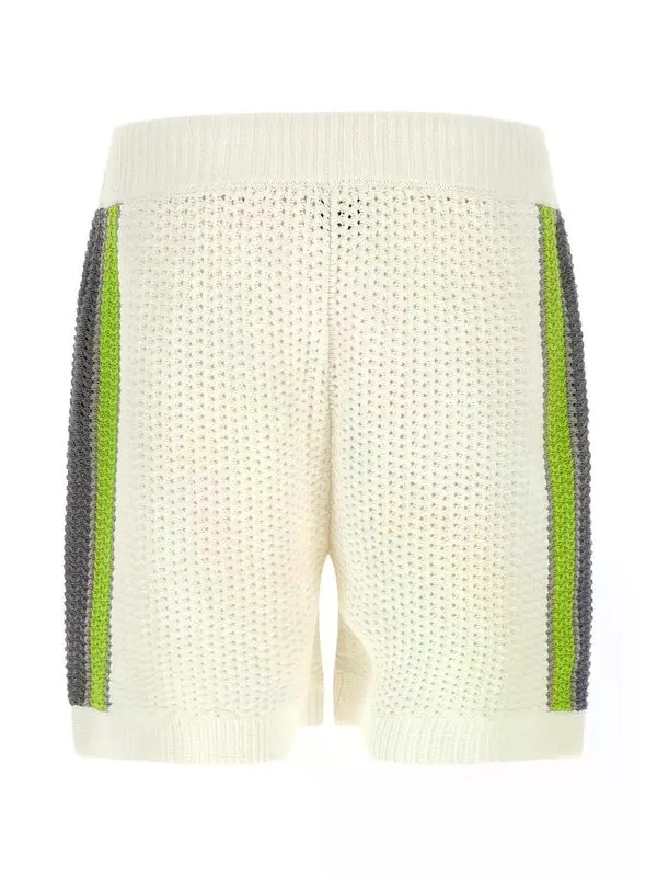 Casablanca Stripe Detail Crochet Shorts