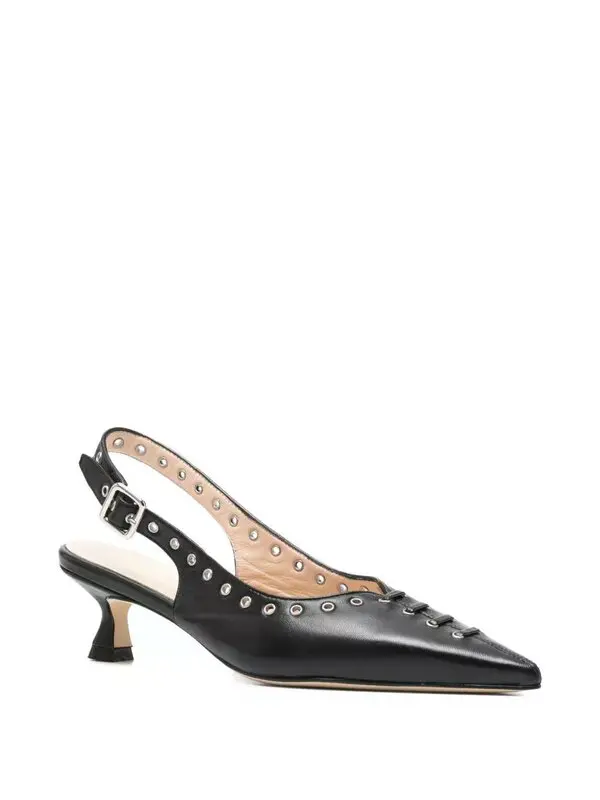 ANNA F. Eyelet Pointed Slingback Shoes