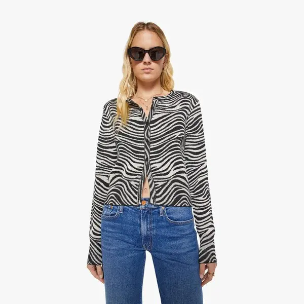 Sprwmn Zebra Print Cashmere Cardigan - Multi