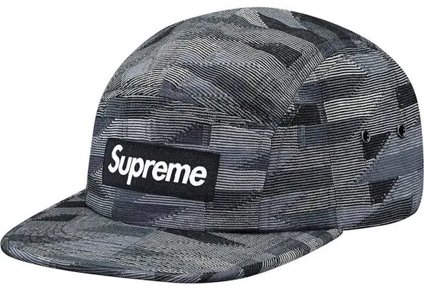 Supreme Intarsia Knit Camp Cap - Black