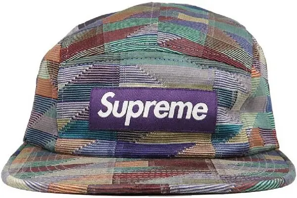 Supreme Intarsia Knit Camp Cap - Purple