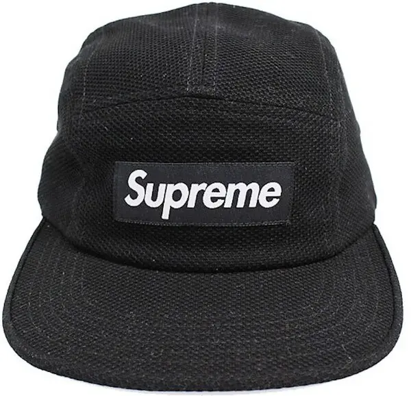 Supreme Pique Knit Camp Cap - Black