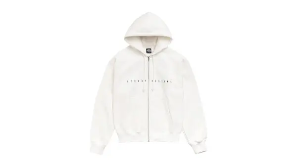 StÜssy Box Zip Hoodie - Off White
