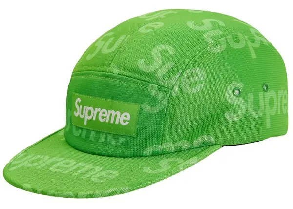 Supreme Lenticular Logo Camp Cap - Lime