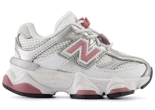NEW BALANCE 9060 Bungee Lace Sneakers - Nb 103 White/rosewood
