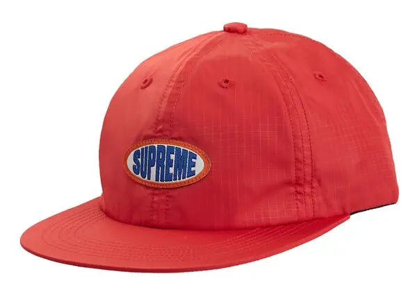 Supreme Oval Label 6-panel Cap - Red