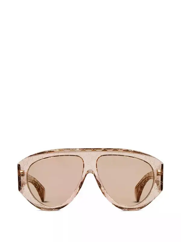 Gucci Logo Browline Sunglasses - Neutrals