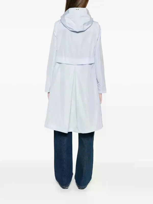 Herno Hooded Zip Parka Coat - Blue