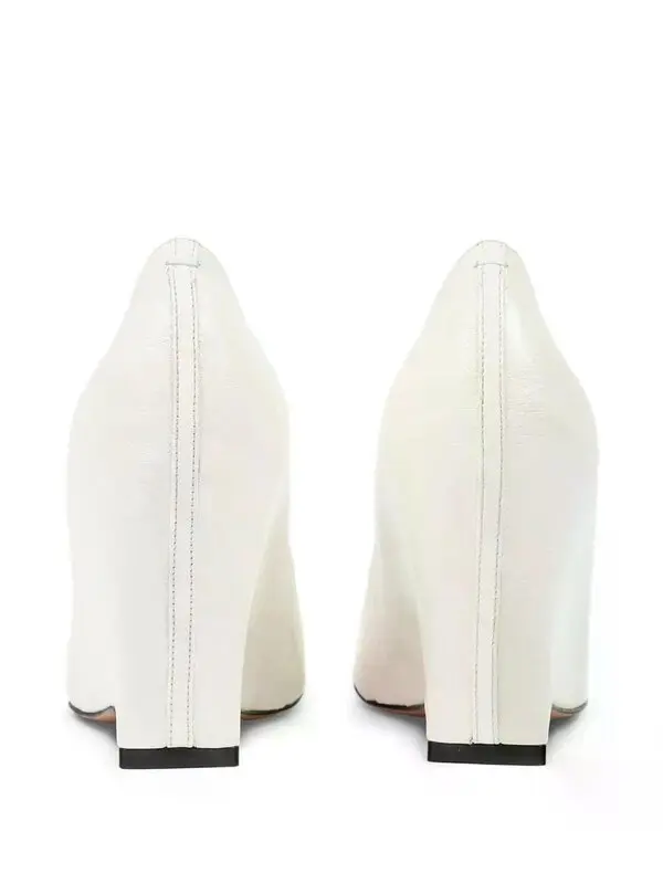 MAISON MARGIELA Leather Pointed Toe Pumps - White