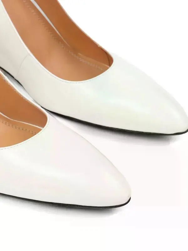 MAISON MARGIELA Leather Pointed Toe Pumps - White