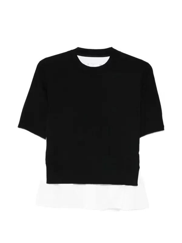 Sacai Ruffled Top - Black