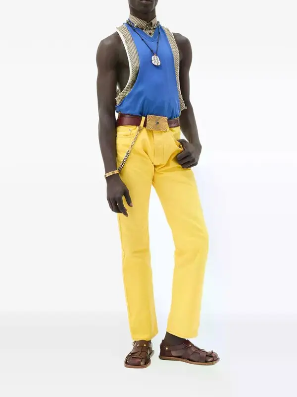Versace Cotton Knit Tank Top - Blue