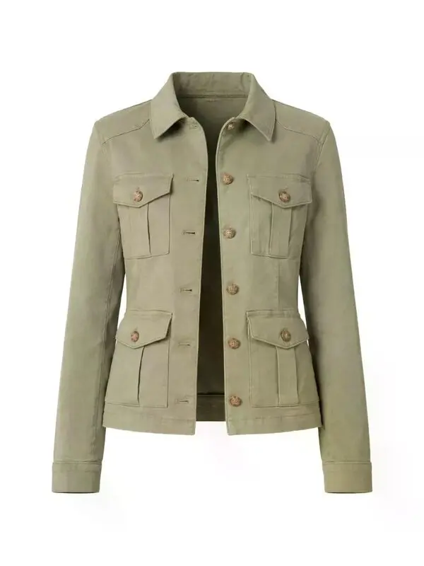 Paige Stacey Button-up Military Jacket - Green