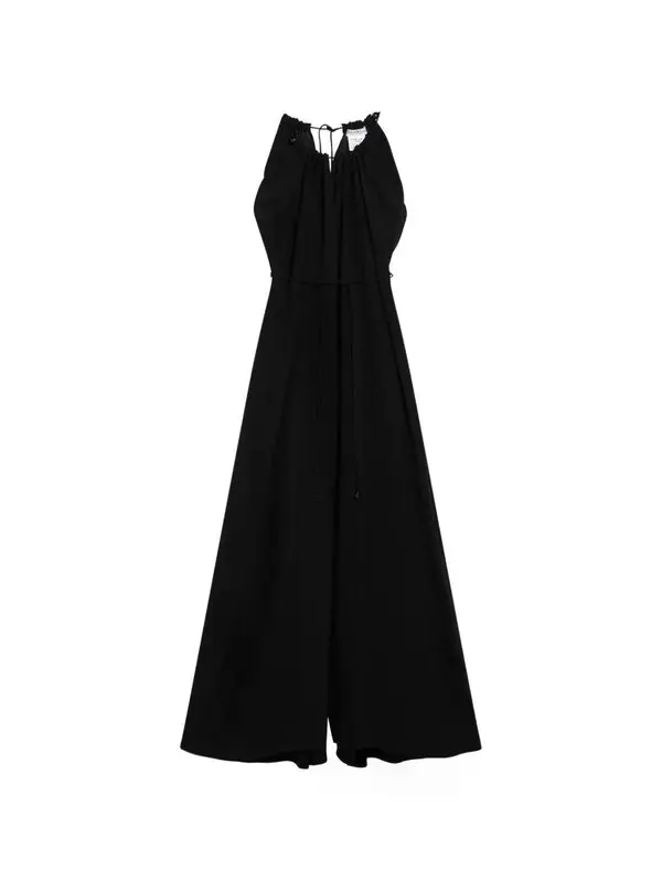 Max Mara Tie-detailed Wide-leg Jumpsuit - Black