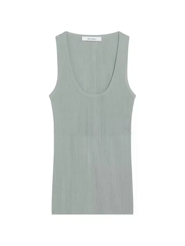 Max Mara Sleeveless Ribbed Knit Top
