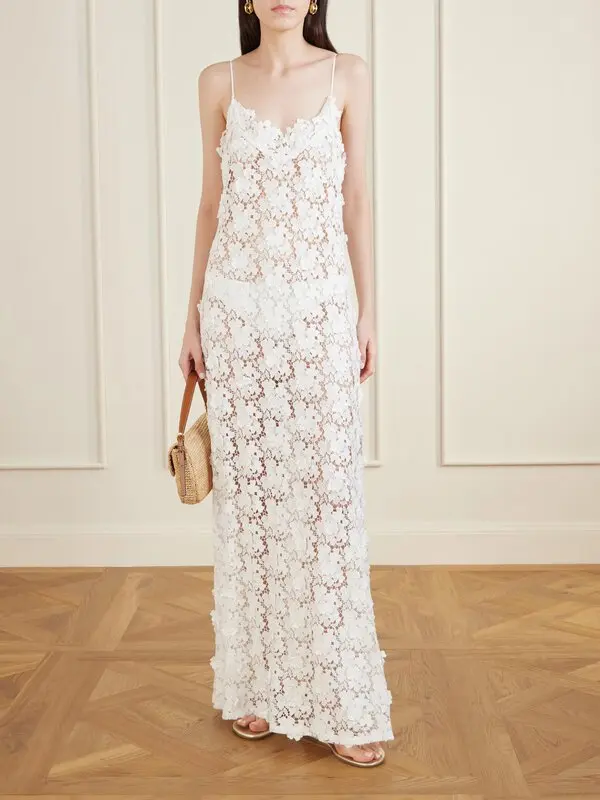 Miguelina Jaquelyn Lace Midi Dress