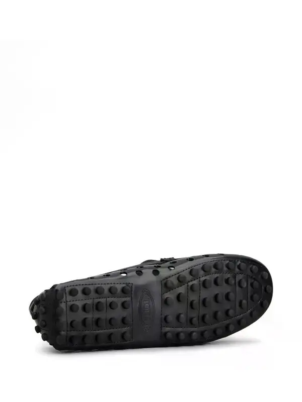 TOD'S Gommino Perforated Loafers - Black