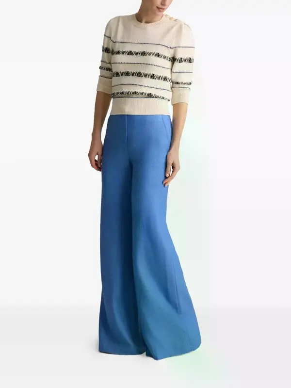 St. John Suiting Wide Leg Trousers - Blue