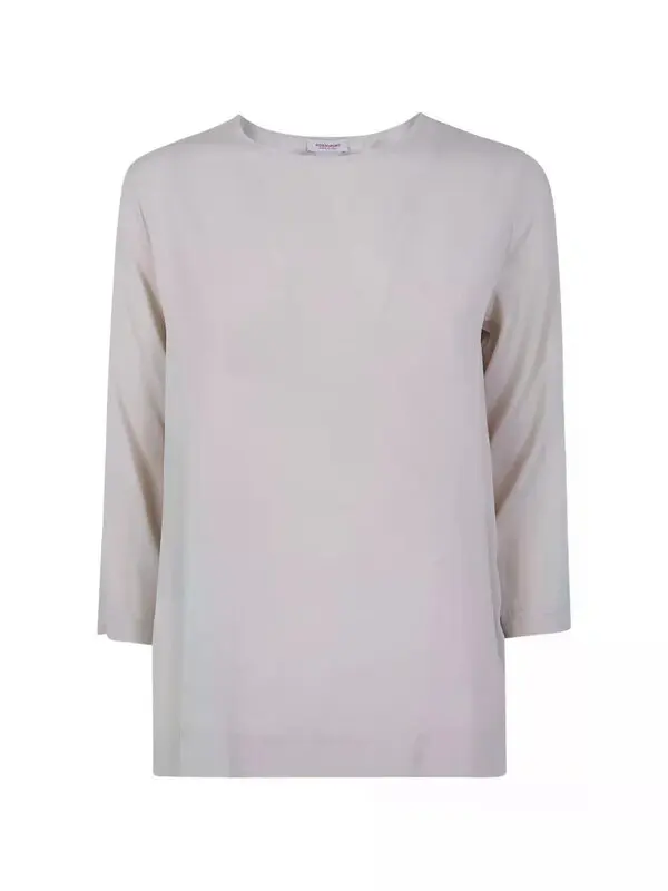 Rossopuro Three-quarter Sleeve Top - Neutrals