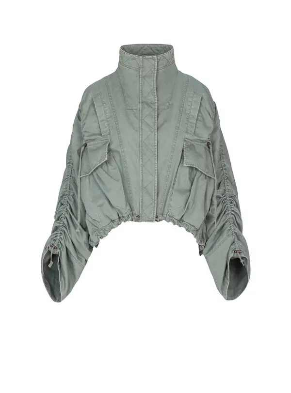 Balmain Cotton Gabardine Parka