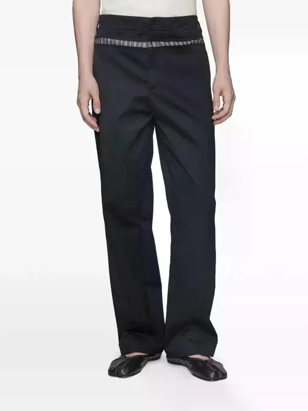 MAISON MARGIELA Plaid Belted Trousers - Black