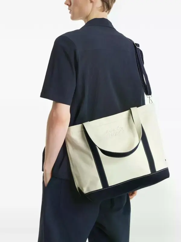 Maison Kitsuné Piped Logo Tote - Neutrals