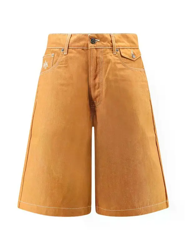 WALK IN PARIS Denim Shorts - Orange