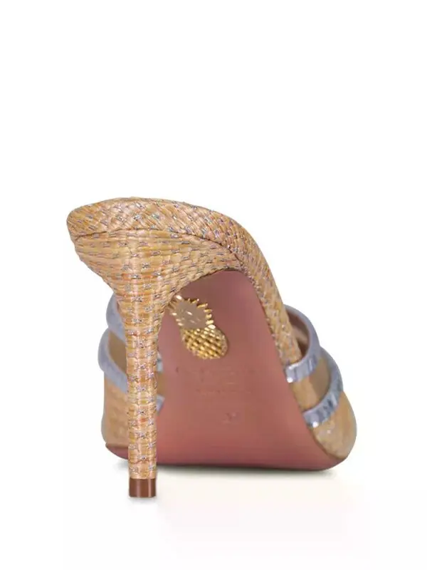 AQUAZZURA Raffia Embellishment Sandals