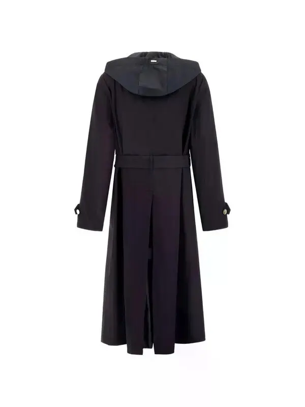 Herno Belted Hooded Coat - Black
