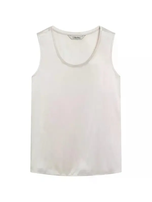 Max Mara Satin Tank Top - White