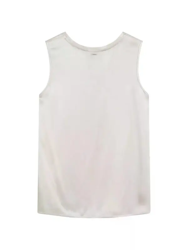Max Mara Satin Tank Top - White