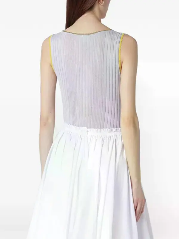 ROBERTO COLLINA Ribbed-knit Tank Top - Purple