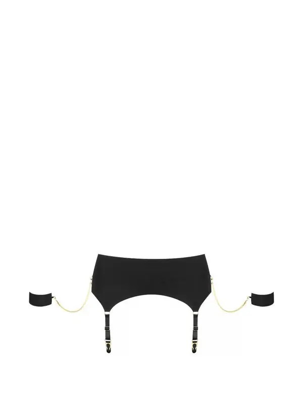 MAISON CLOSE Chain-cuffs Suspender Belt - Black