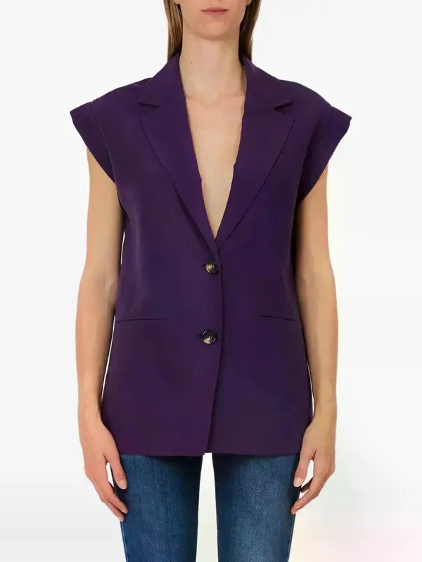 Liu Jo Button Waistcoat - Purple