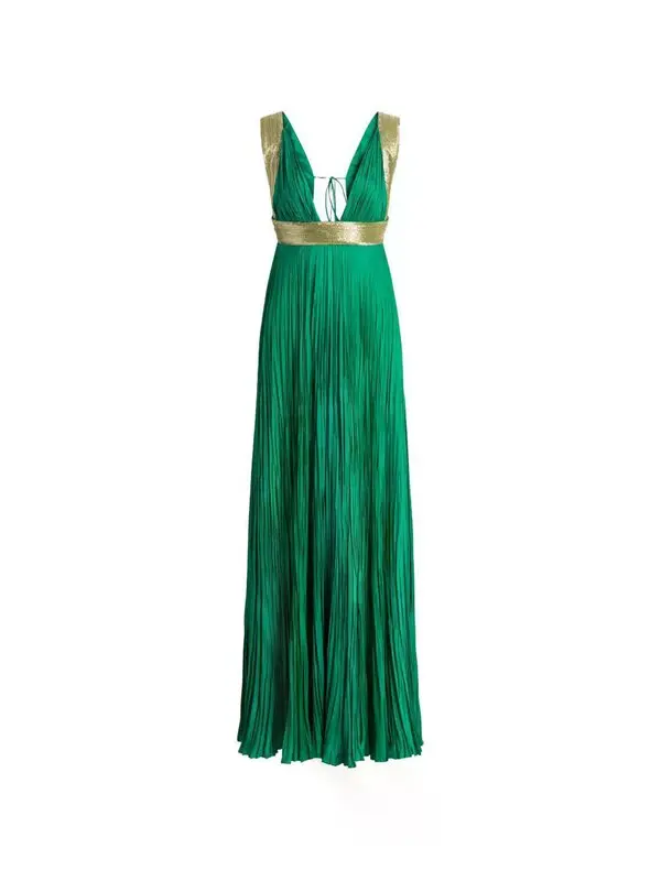 Alberta Ferretti Pleated Maxi Dress