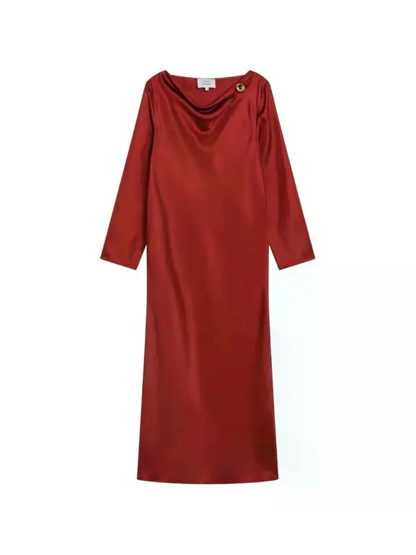 Loulou De Saison Zoya Draped Asymmetric Dress - Red