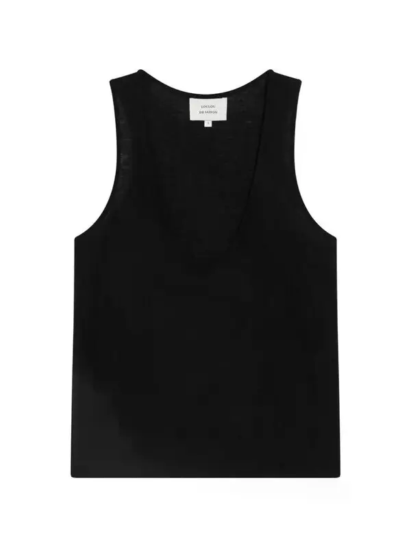 Loulou De Saison V-neck Tank Top - Black