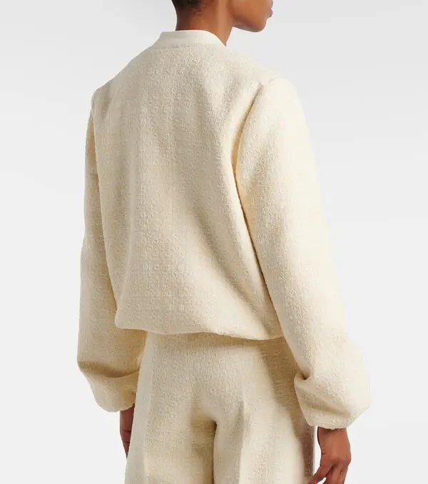 Gucci Checked Cotton-blend Tweed Jacket - White