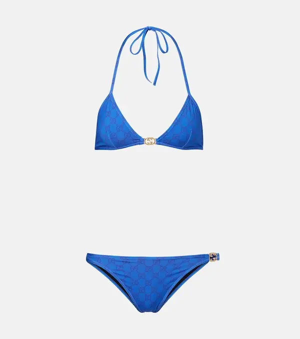 Gucci Interlocking G Bikini - Blue