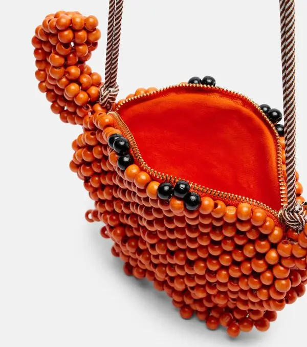 ALEMAIS Crab Mini Beaded Crossbody Bag