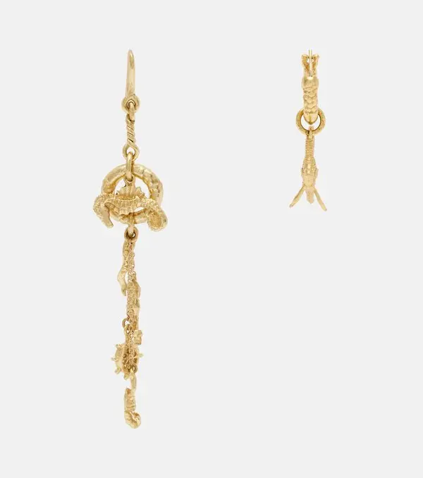 ALEMAIS Alémais Mismatched Sea Drop Earrings - Gold